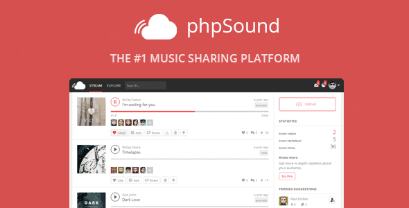 Phpsound 6.6.0 Music Sharing Platform