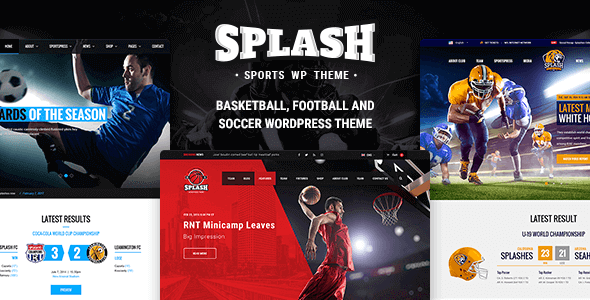 Splash 4.4.0 Sport Club WordPress Theme