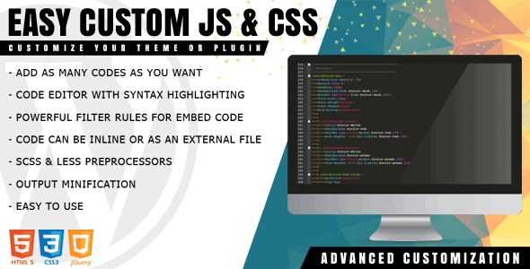 Easy Custom JS & CSS 1.1.2 Wordpress Plugin